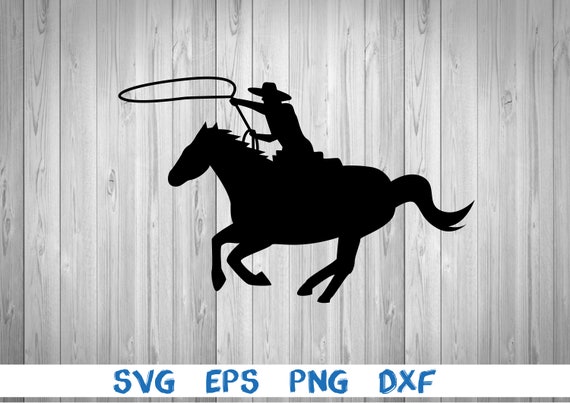 Roping Cowboy Roping Cowboy Team Roping Horse Silhouette | Etsy