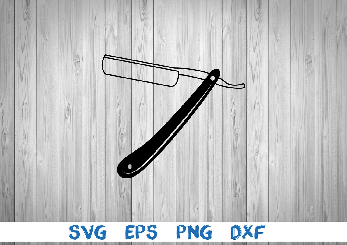 Straight Razor Silhouette Picture Svg Png Eps Dxf - Etsy