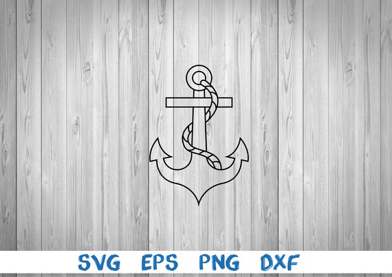 Anchor Outline Picture Svg Png Eps Dxf Digital Download - Etsy