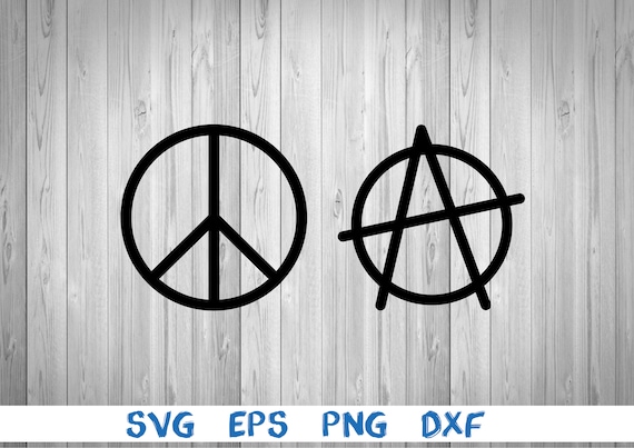Peace Anarchy Symbol Peace Symbol Anarchy Symbol - Etsy