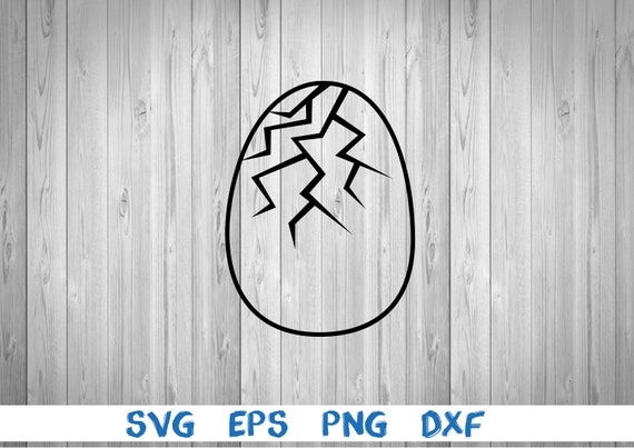 Huevo agrietado huevo silueta imagen svg png eps dxf | Etsy