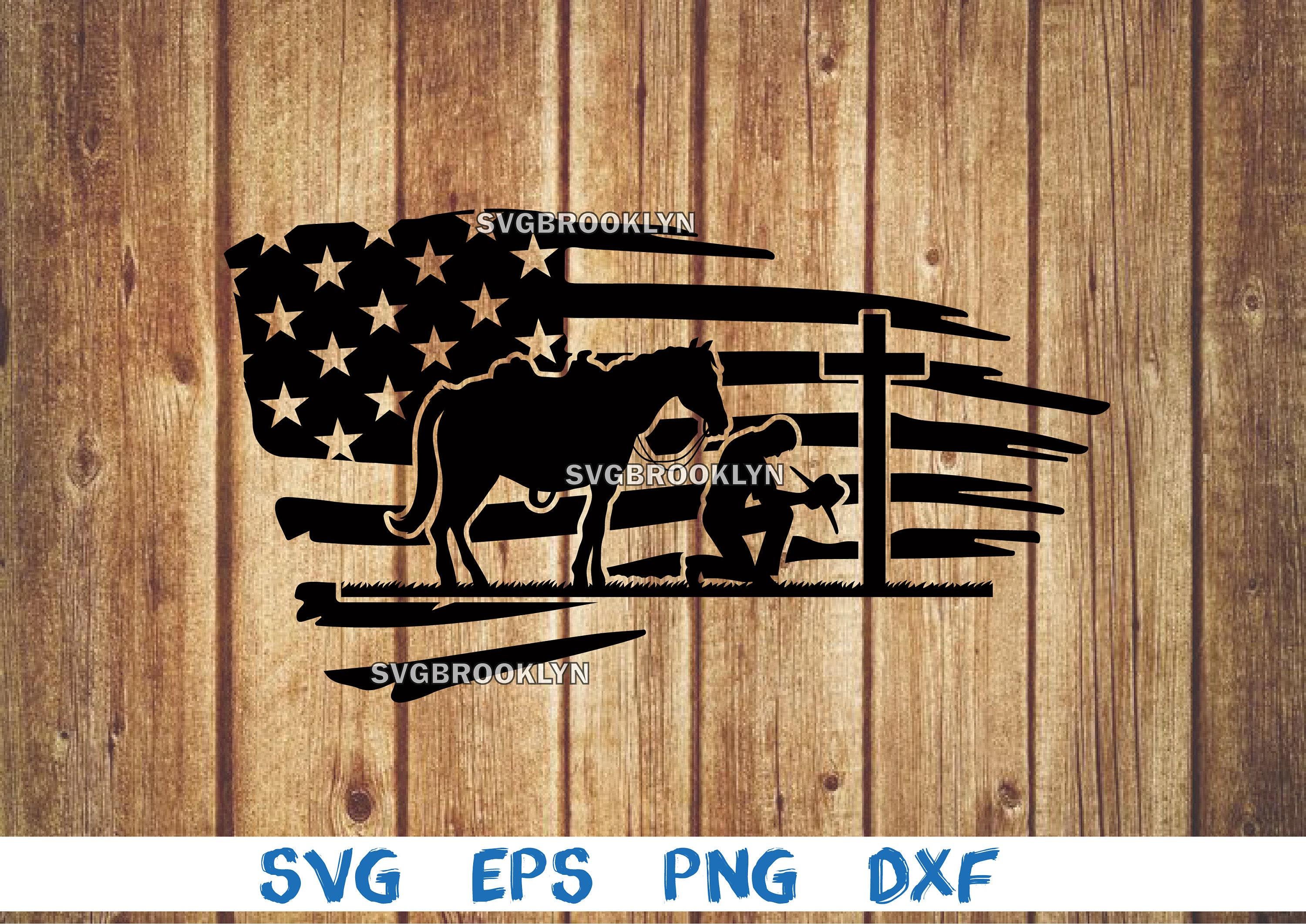 Cowboy Praying, Cowboy Kneeling, Cowboy and Horse, Cowboy With Usa Flag ...