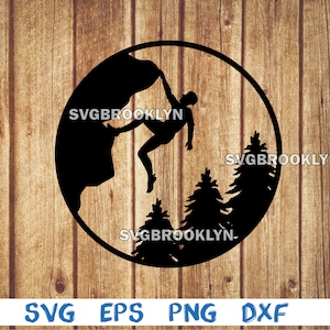 Mountain, Forest, Climbing, Climber, Man, Silhouette, Picture, Svg, Eps ...
