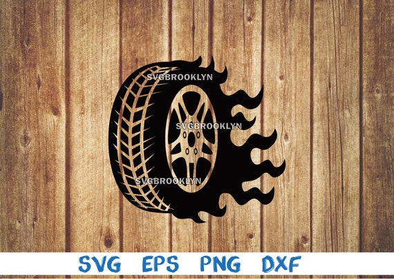 Tire With Fire Fire Tire Race Tire Tire With Flame Svg - Etsy