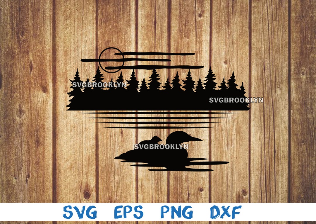 Loon, Baby Loon, Forest, Lake, Animal, Silhouette, Svg, Png, Eps, Dxf ...