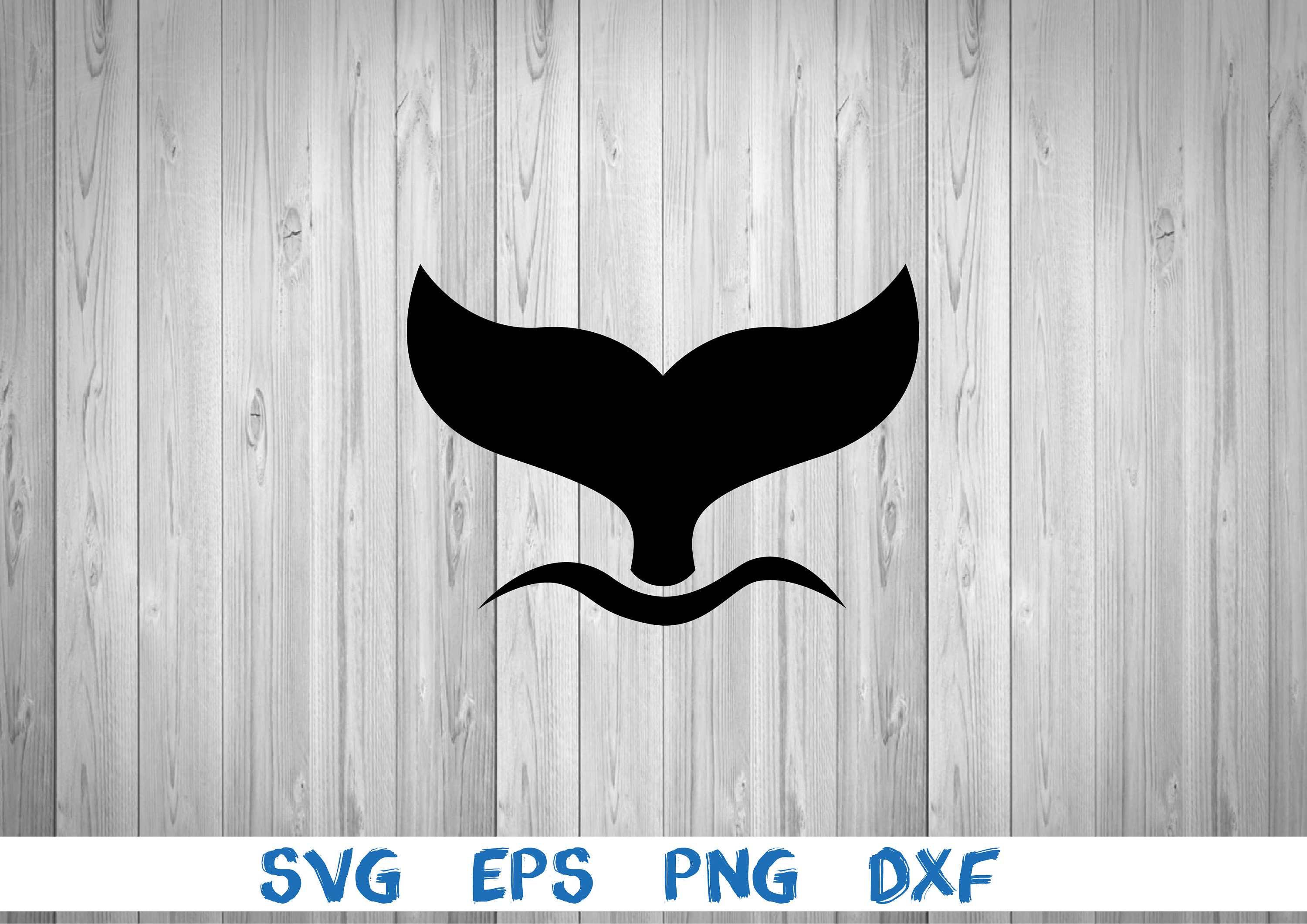 Whale tail wave picture silhouette svg png eps dxf | Etsy