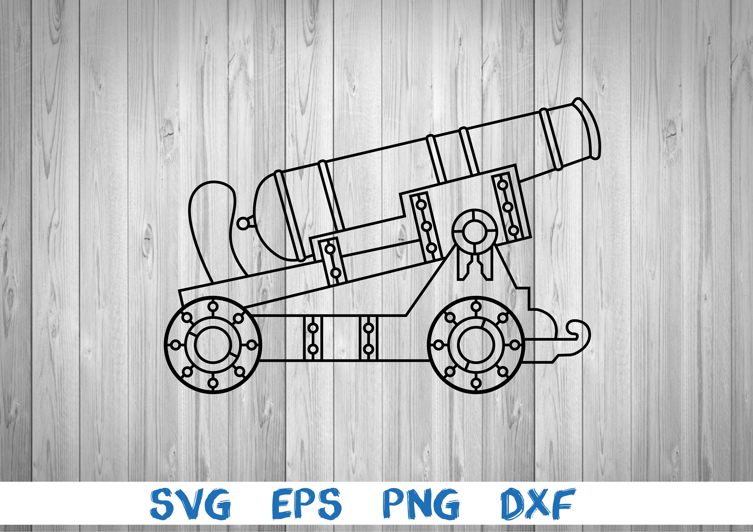 Ancient cannon pirate cannon cannon old cannon silhouette | Etsy