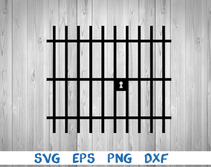 Prison Bars Svg, Jail Clipart, Metal Bars Png, Prison Dxf Logo, Jail ...