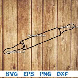 Rolling Pin Outline Svg Png Eps Dxf Digital File - Etsy