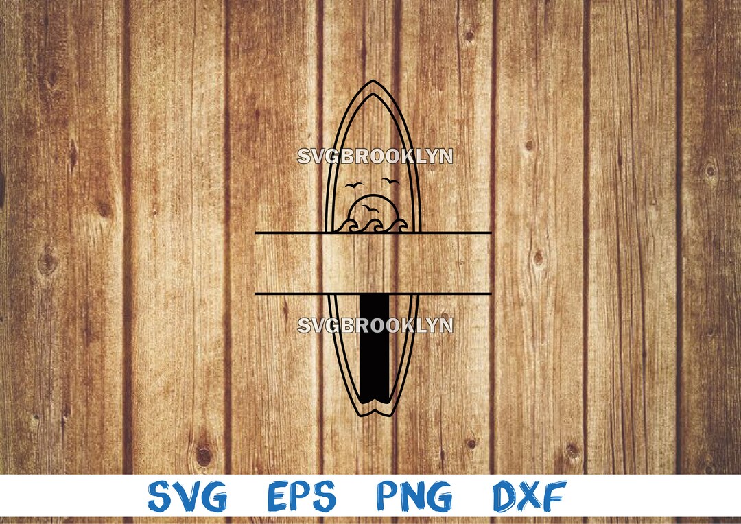 Surfboard, Surfboard Monogram, Monogram, Surfing, Landscape, Svg, Png ...