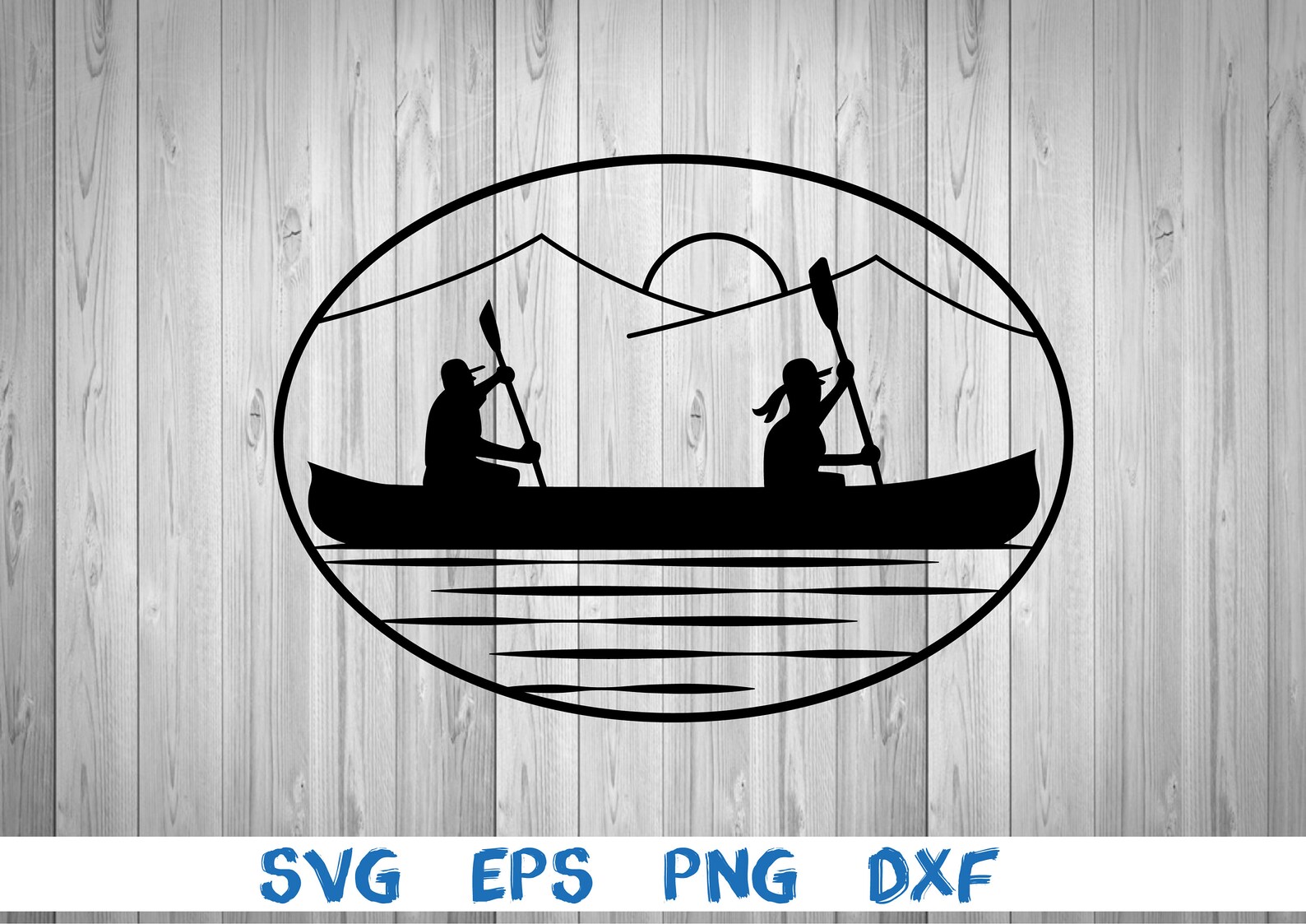 Man and woman canoeing man and woman kayaking canoe kayak | Etsy