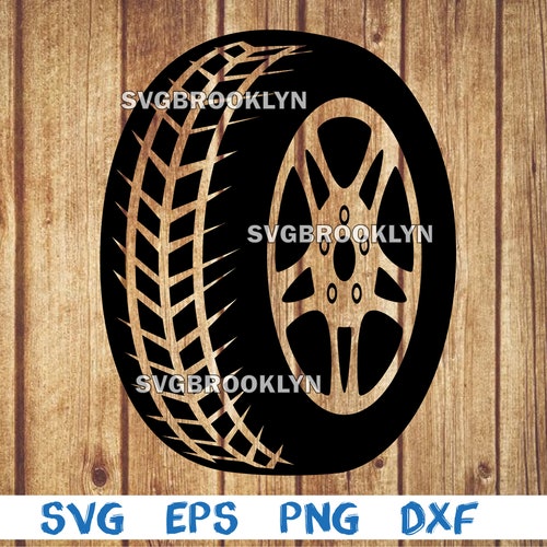 Tire Car Tire Wheel Rim Svg Png Eps Dxf Digital Cricut - Etsy