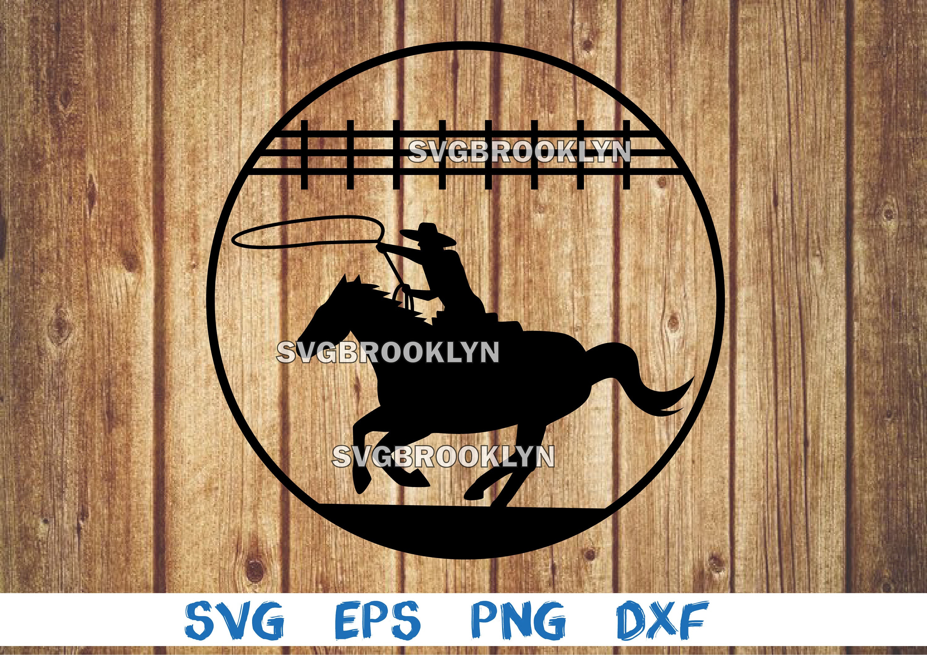 Roping Horse Silhouette