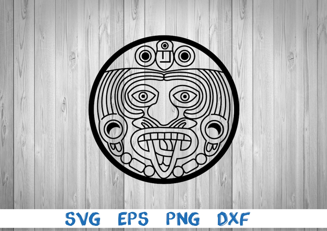 Aztec, Aztec Calendar, Aztec Head, Aztec Symbol, Silhouette, Picture ...