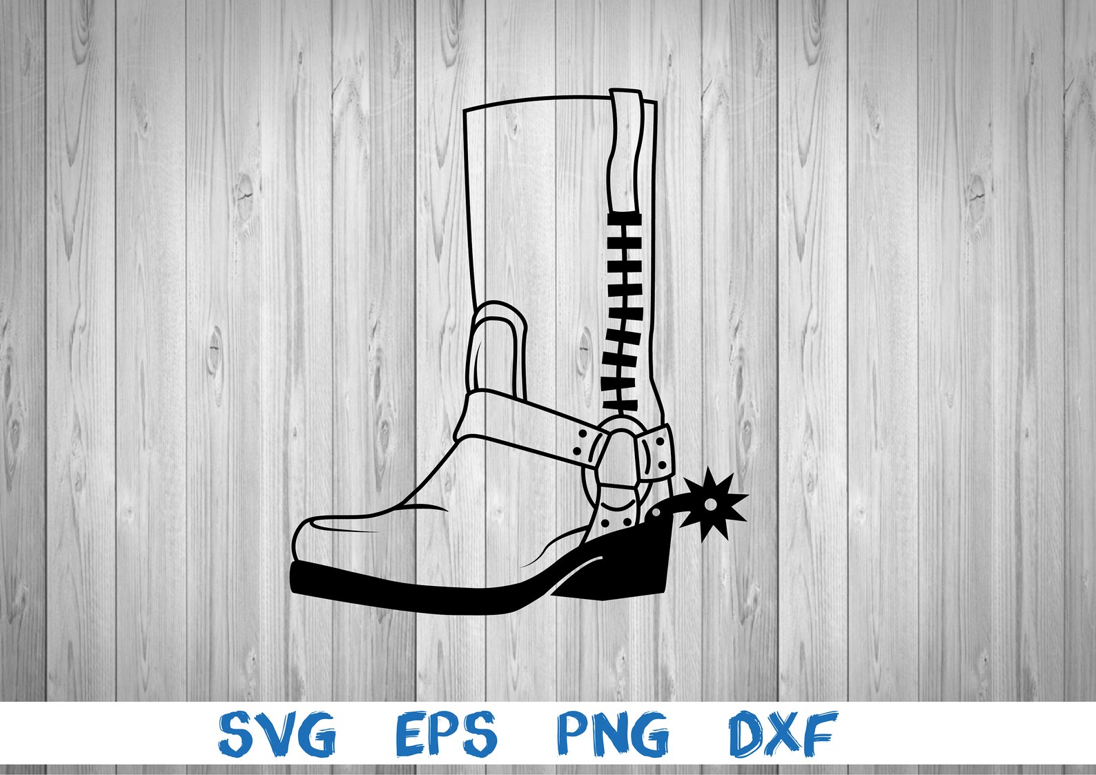 Cowboy boots spurs picture silhouette svg png eps dxf | Etsy