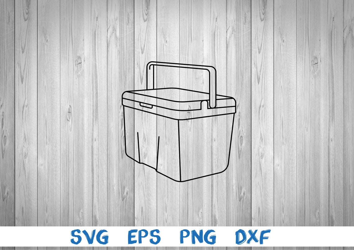 Cooler ice chest portable cooler camping cooler outline | Etsy