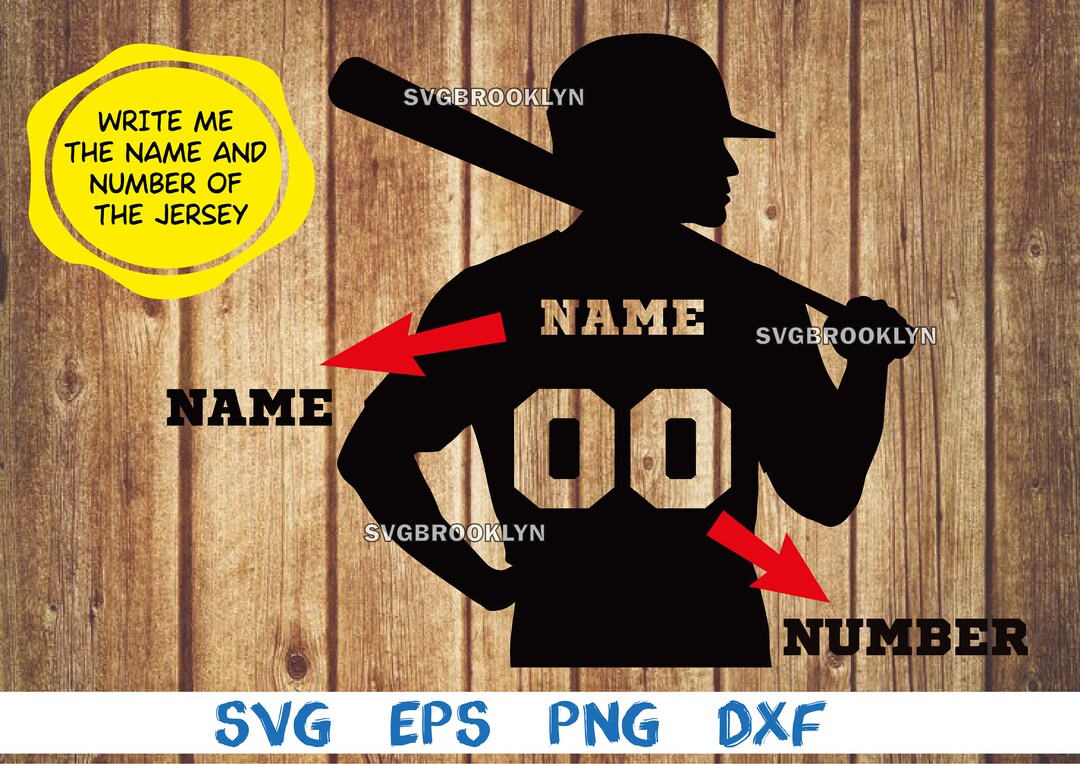 Baseball Player, Baseball, Name, Number, Jersey, Silhouette, Svg, Png ...