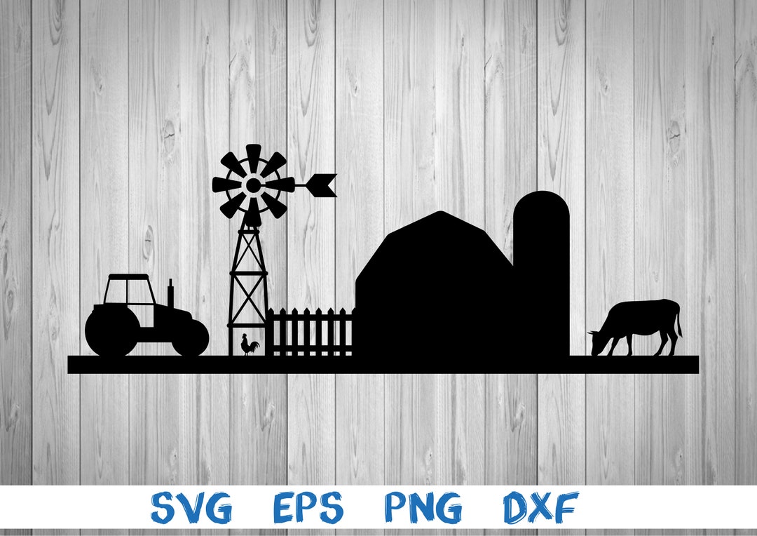 Farm, Bull, Cow, Rooster, Tractor, Windmill, Weather Vane, Water ...