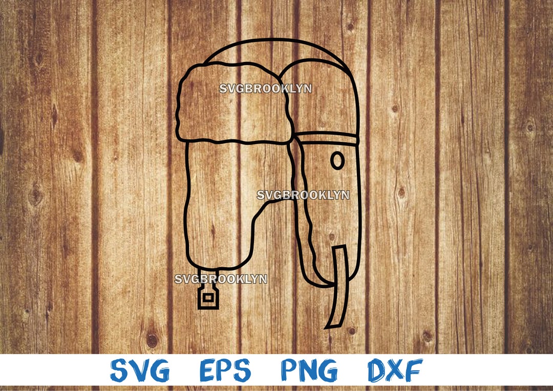 Trapper Hat, Snow Hat, Outline, Svg, Png, Eps, Dxf, Digital File - Etsy