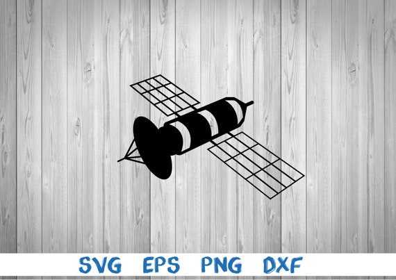 Satellite silhouette image svg png eps dxf fichier de | Etsy