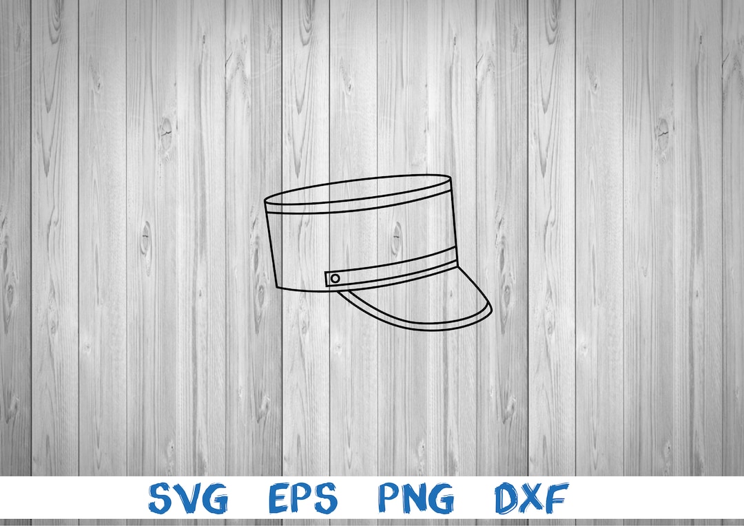 Conductor Hat, Outline, Conductor Cap, Train Conductor, Svg, Png, Eps ...