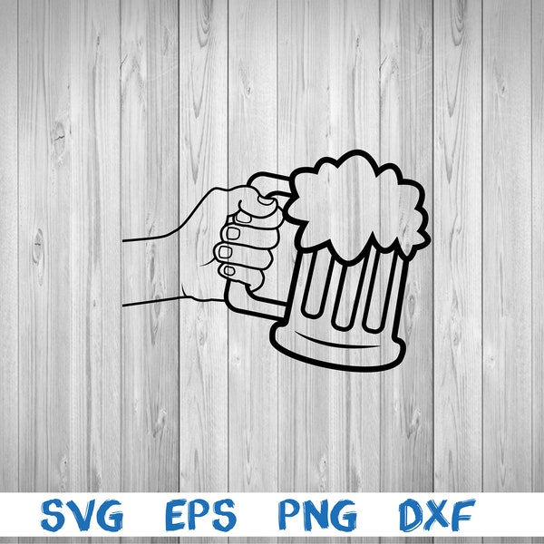 Hand Holding Beer Svg - Etsy