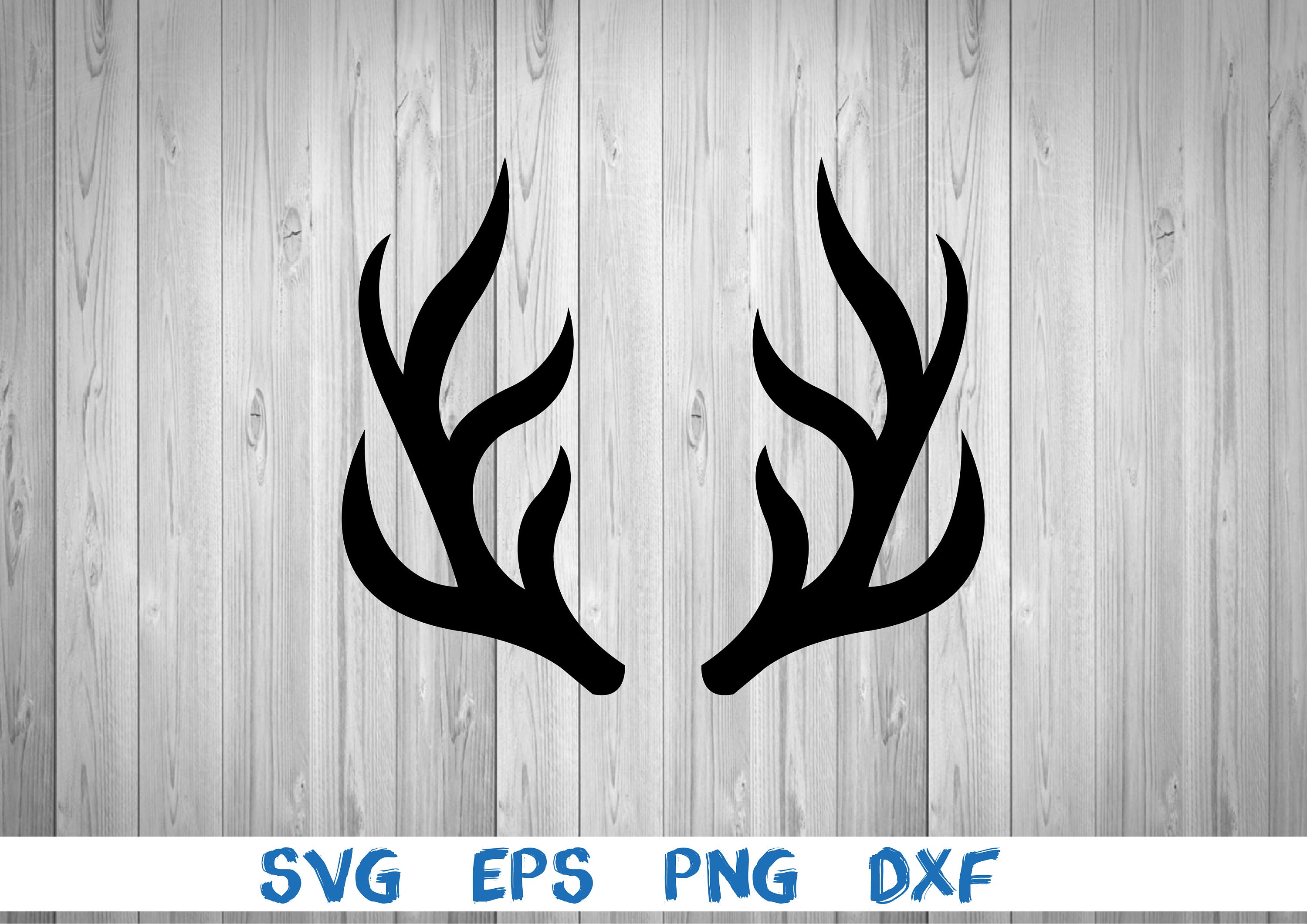 Deer antler deer horn silhouette picture svg png eps | Etsy
