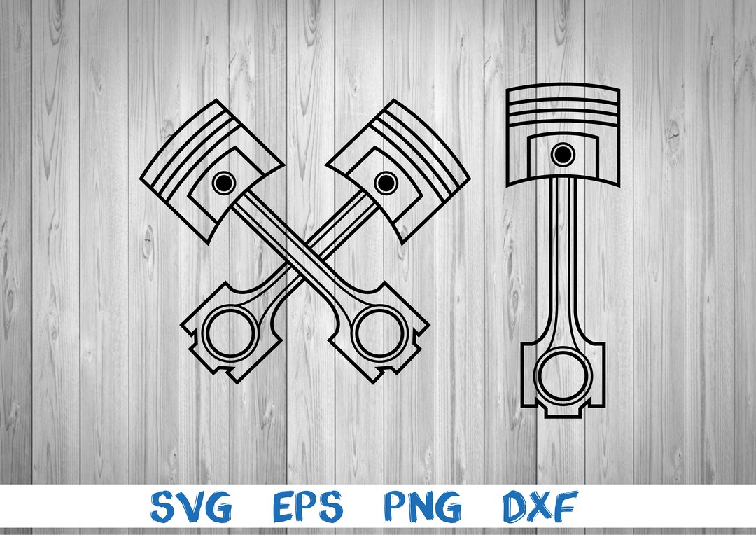 Engine Piston, Car Engine, Crossed Piston, Silhouette, Picture, Svg ...