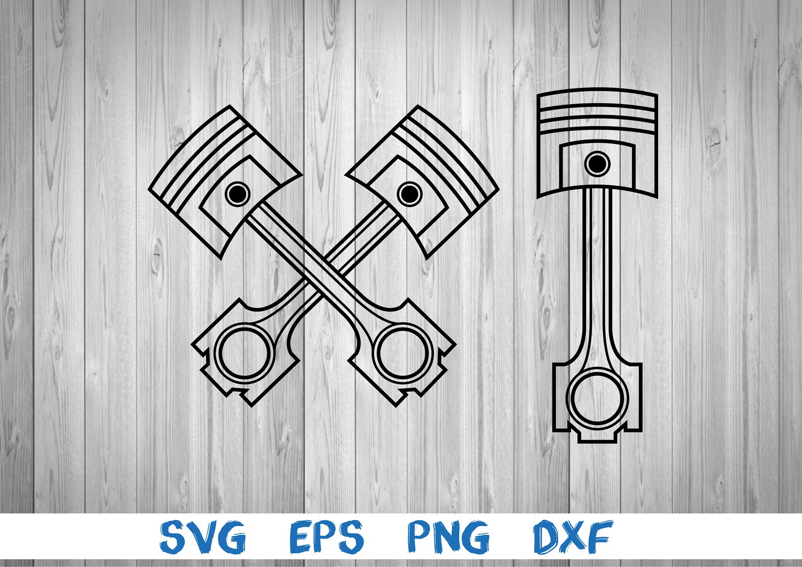Engine Piston, Car Engine, Crossed Piston, Silhouette, Picture, Svg ...