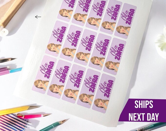 Back to School Labels, Groovy Labels, School Name Labels, School ...