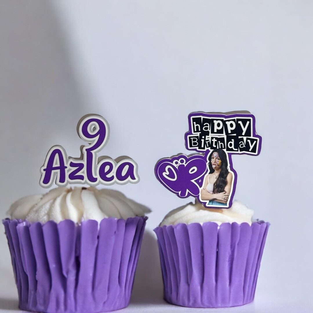 Olivia Rodrigo Cupcake Toppers, Singer Cake Topper, Singer Birthday ...