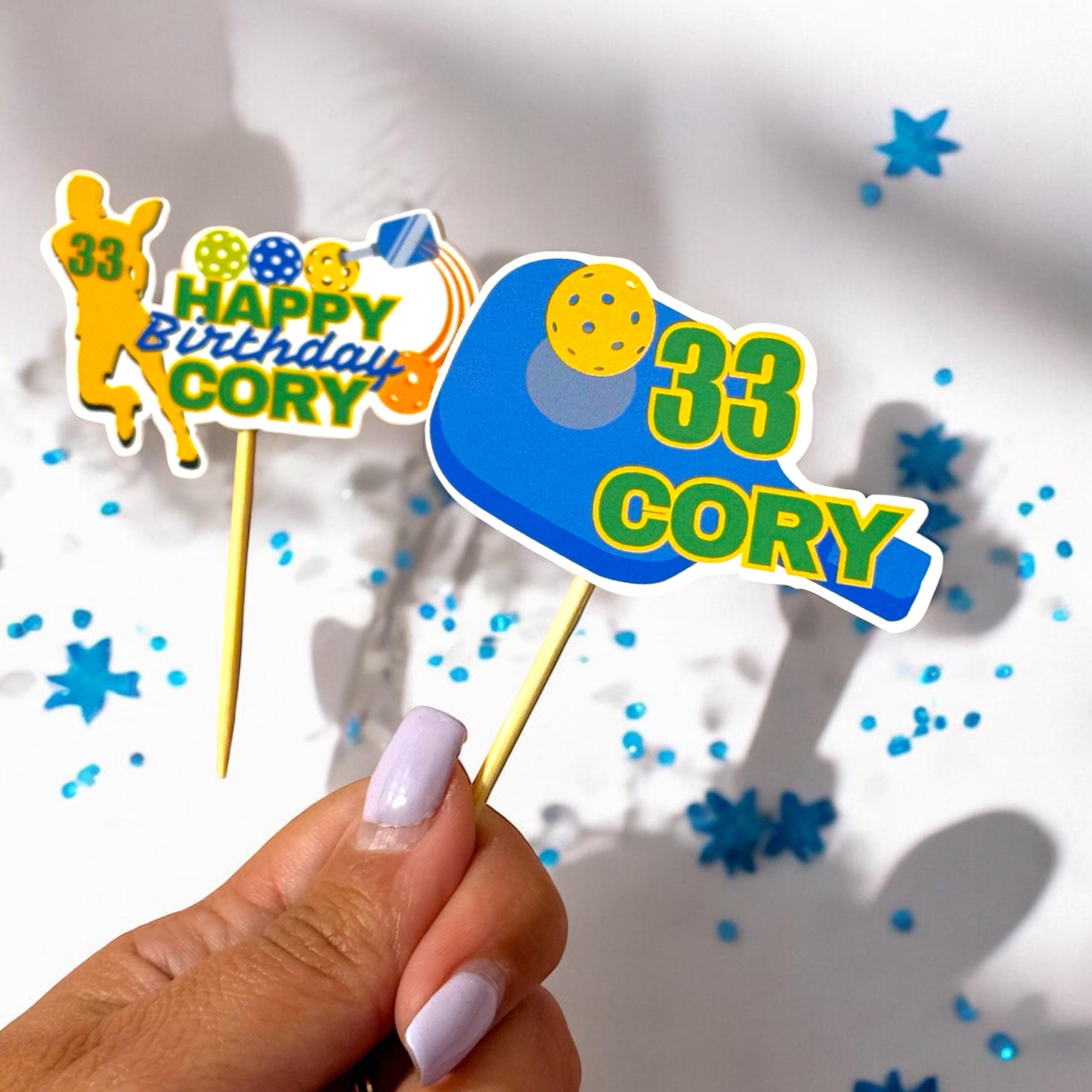 Custom Pickleball Birthday Cake Topper | Name, Age | Party Decorations ...
