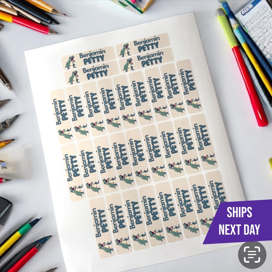 Dinosaurs School Labels, Daycare Labels, Back to School Labels ...