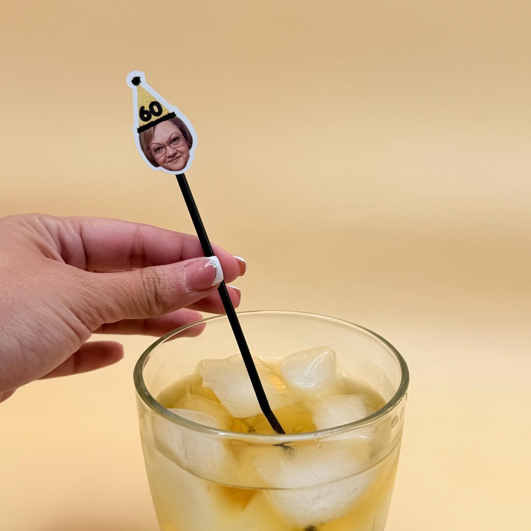 Custom Face Drink Stirrers – Personalized Photo Sticks for Cocktails ...