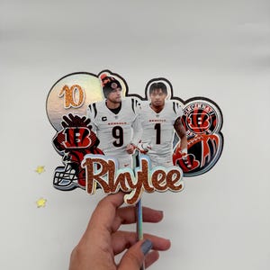 Custom Football Cake Topper: Personalized Team & Player Birthday Decor ...