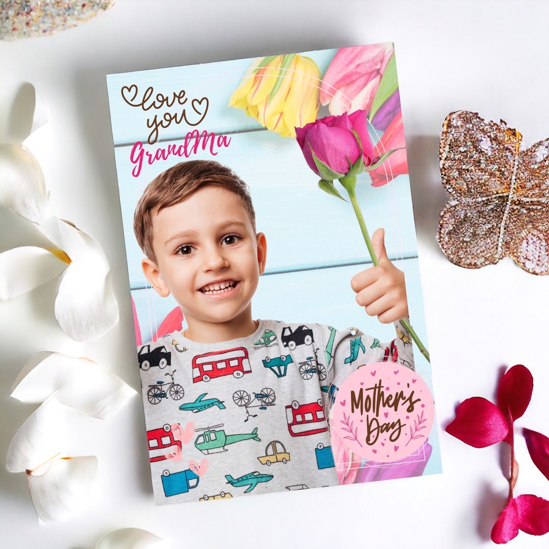 Printable Mothers Day Card, Photo Card, Card for Mom, Custom Photo Card ...