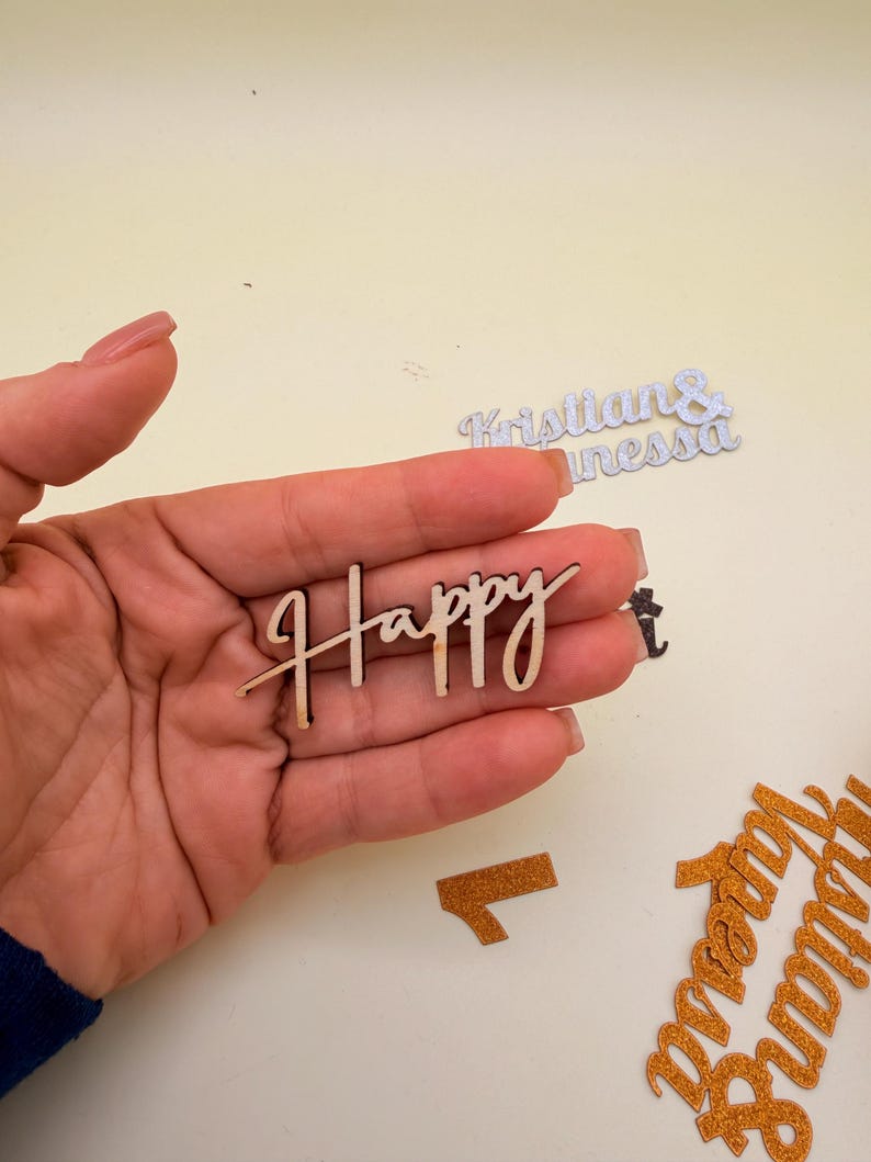 Custom Wooden Confetti, Personalized Table Scatter Party Decorations - Etsy
