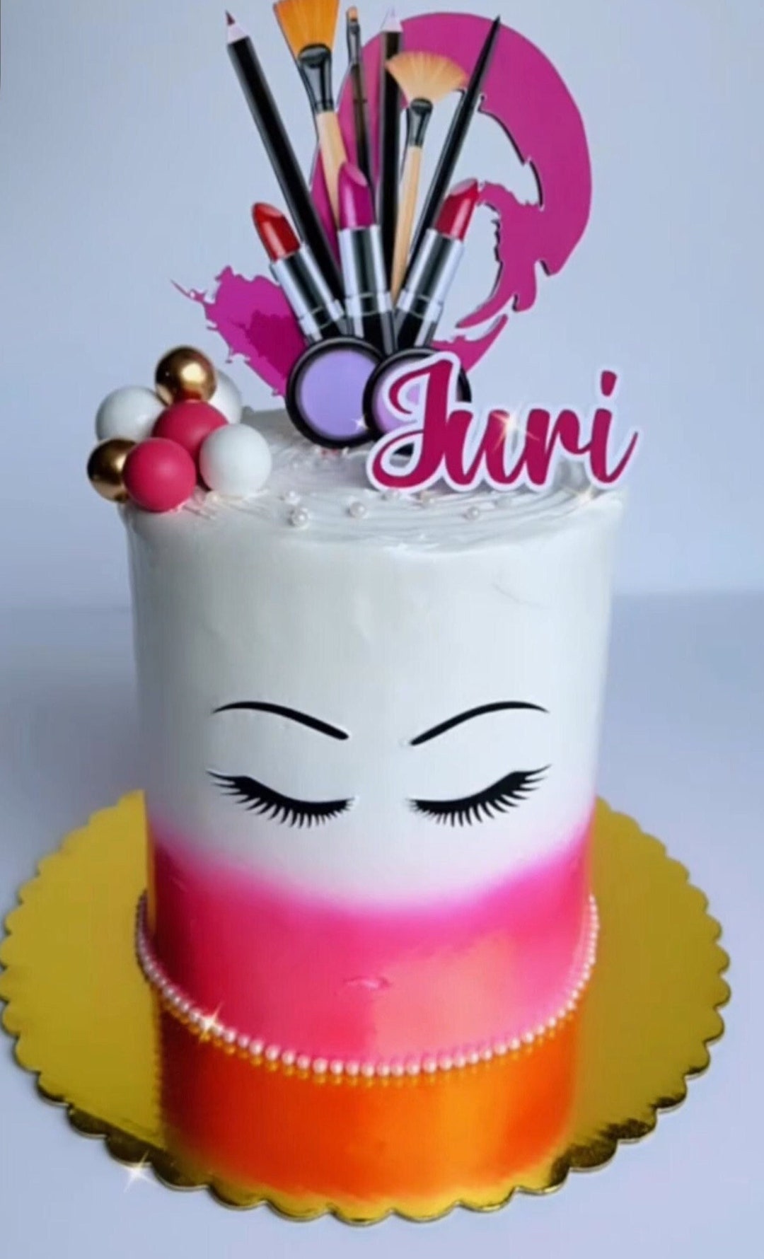 Personalized Makeup Cake Topper: Glam Birthday Party Decoration - Etsy
