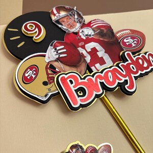Custom Football Cake Topper: Personalized Team and Player San Francisco ...