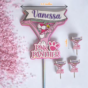 Pink Panther Cake Topper - Perfect for Birthday Parties, Kids ...