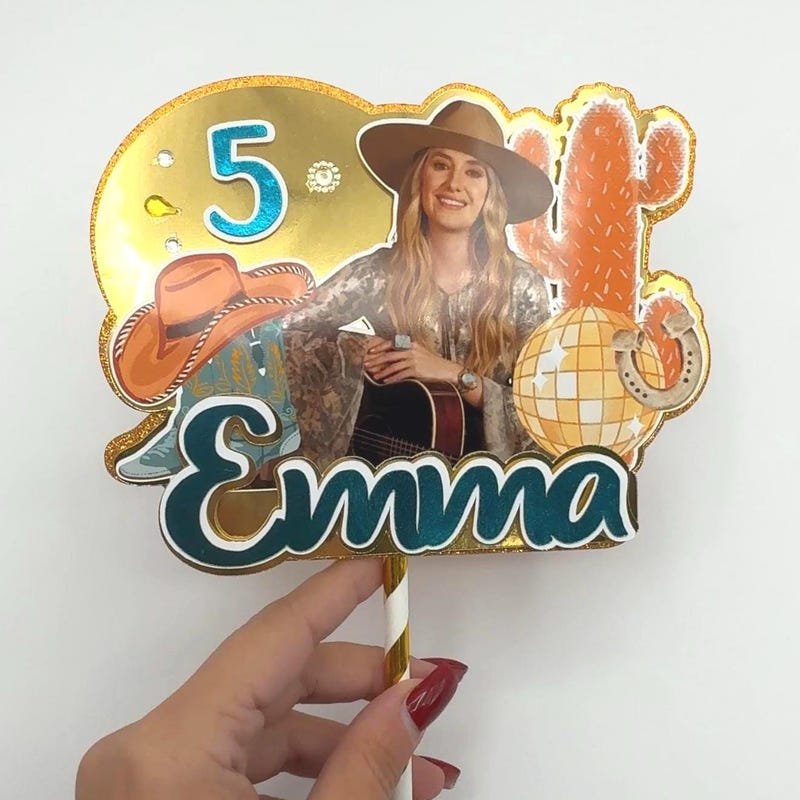 Western Cake Topper - Etsy