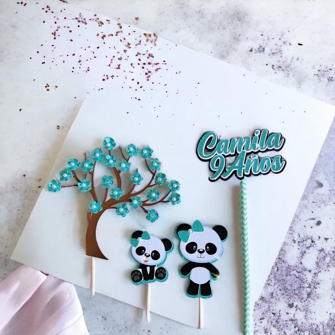 Custom Panda Cake Topper Personalized Panda Party Decor, Panda Baby ...