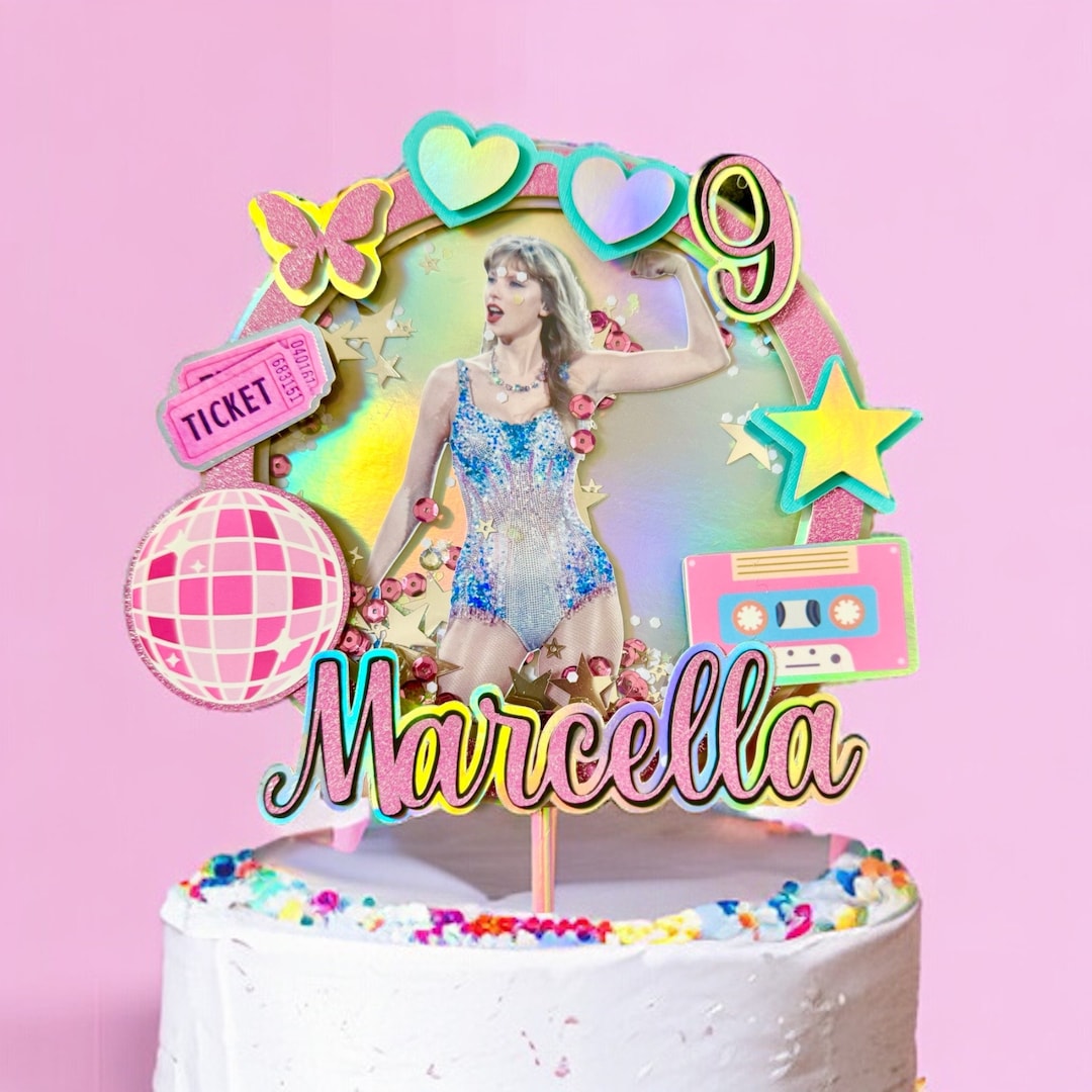 Swiftie Cake Topper, Taylor Cake Topper, Swiftie Birthday Party ...