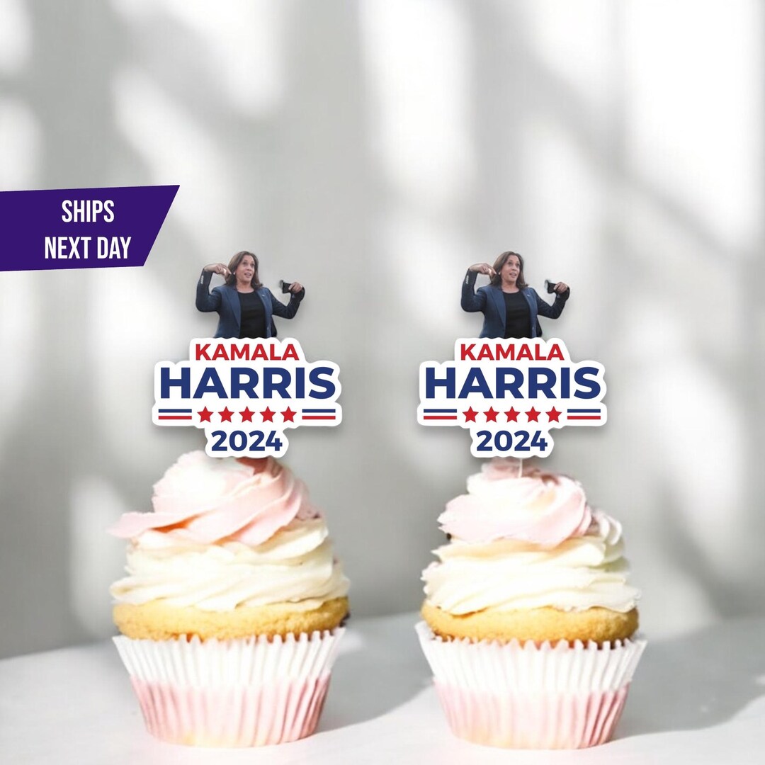 Harris for President Cupcake Toppers, Kamala Harris 2024, Kamala for ...
