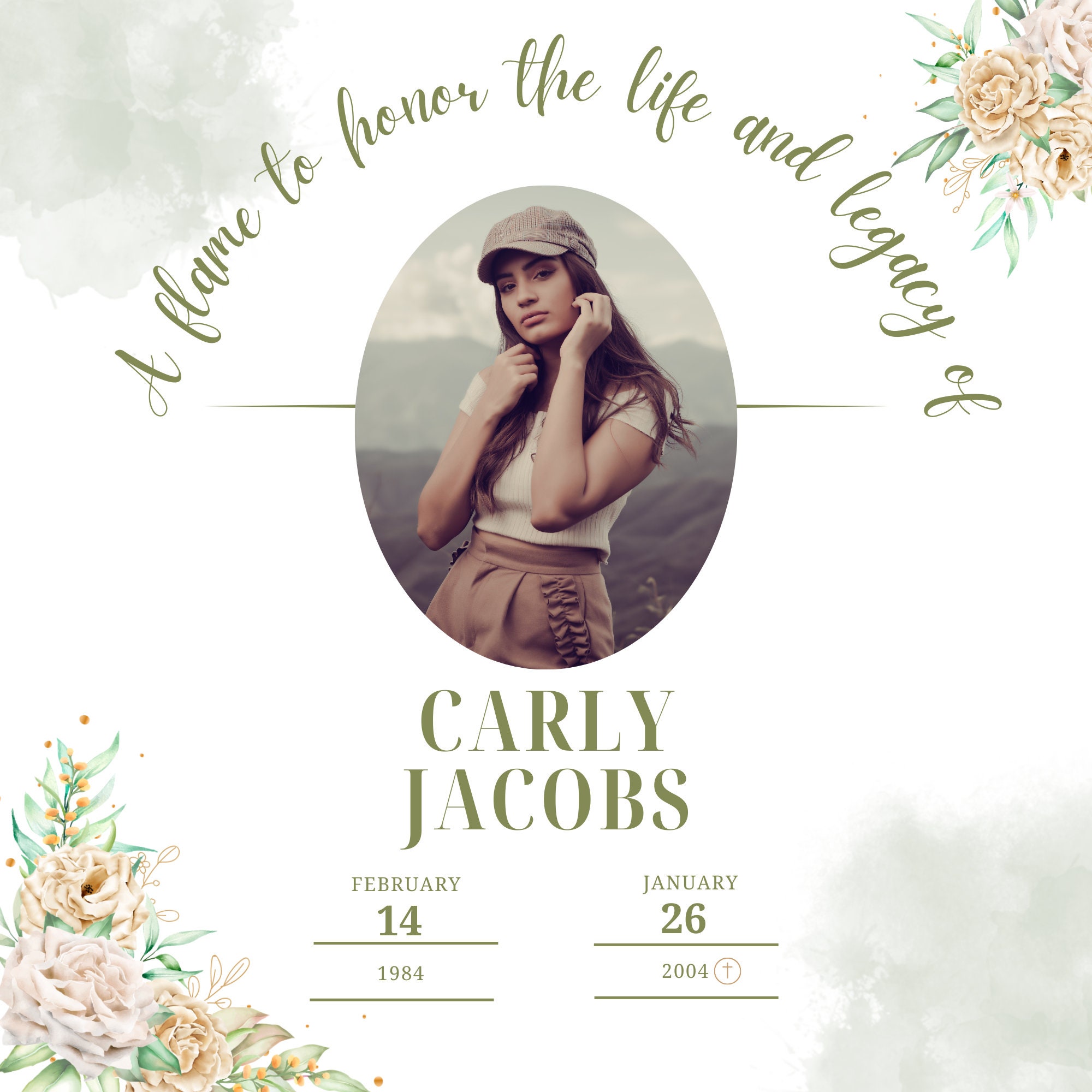 Printable Memorial Candle Sticker Label Custom Bereavement Gift ...