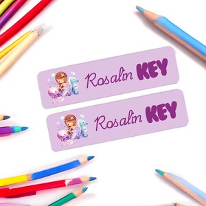 Mermaid Daycare Labels, Mermaid Back to School Labels, Personalized ...