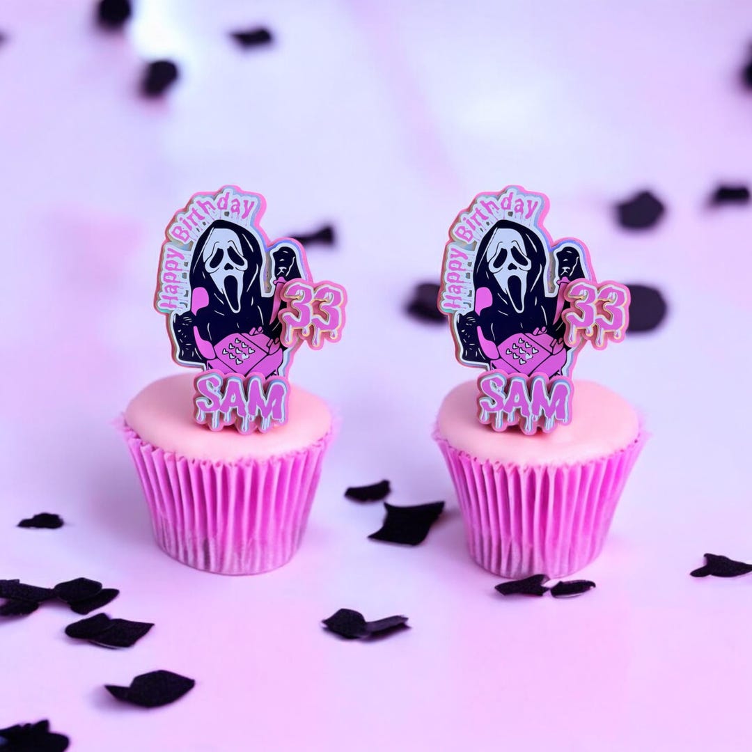 Cute Ghost Cupcake Toppers Halloween Party Decor Pink Halloween for ...