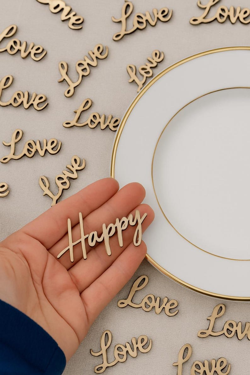 Custom Wooden Confetti, Personalized Table Scatter Party Decorations - Etsy