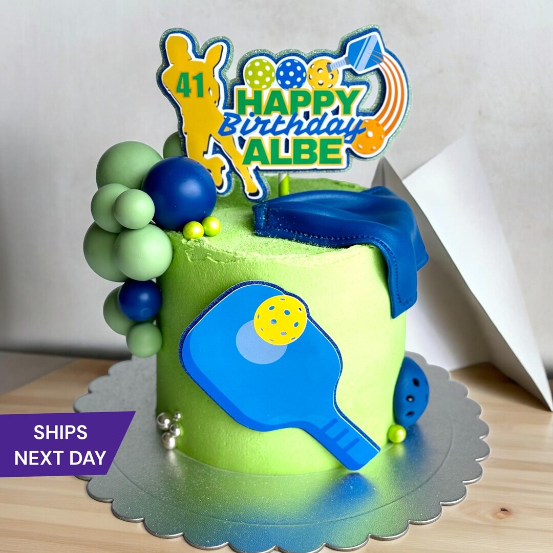 Custom Pickleball Topper, Pickleball Cake Topper, Padel Cake Topper ...