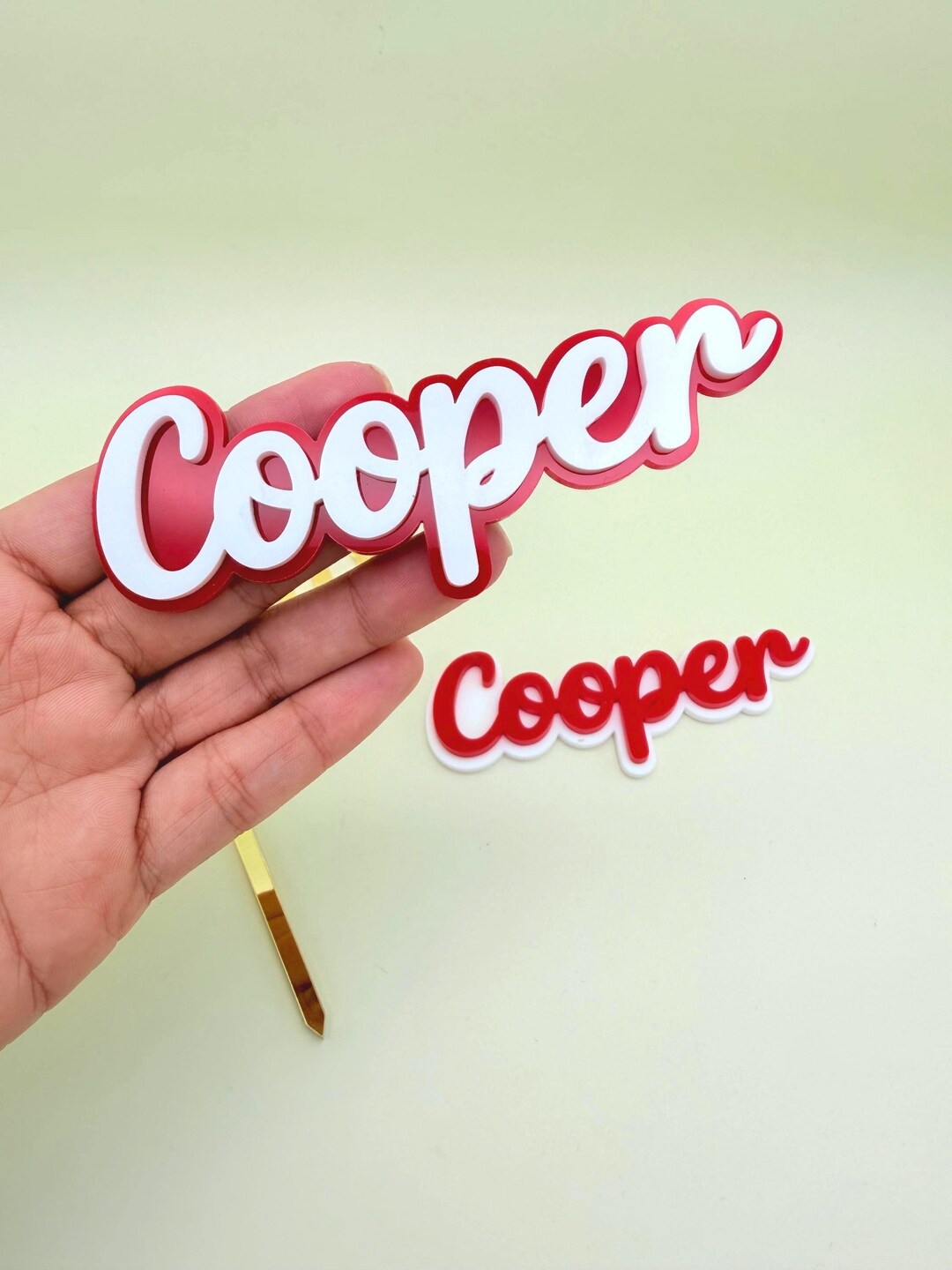 Custom Double Acrylic Name Cake Topper - Etsy